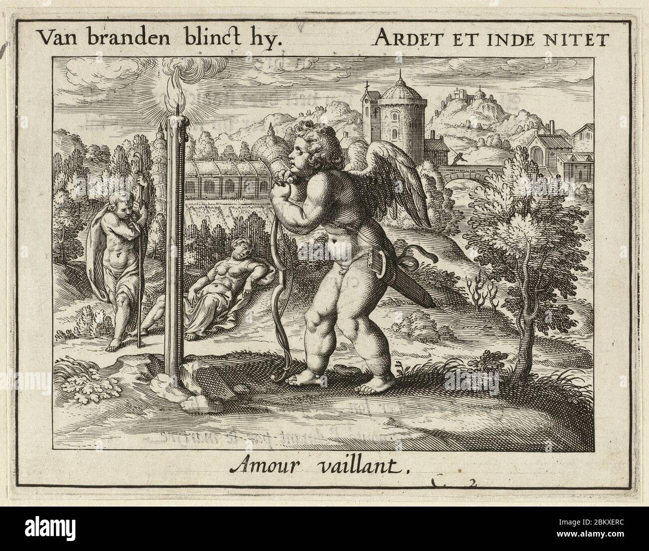 Illustratie uit P.C. Hooft Emblemata amatoria Stock Photo - Alamy