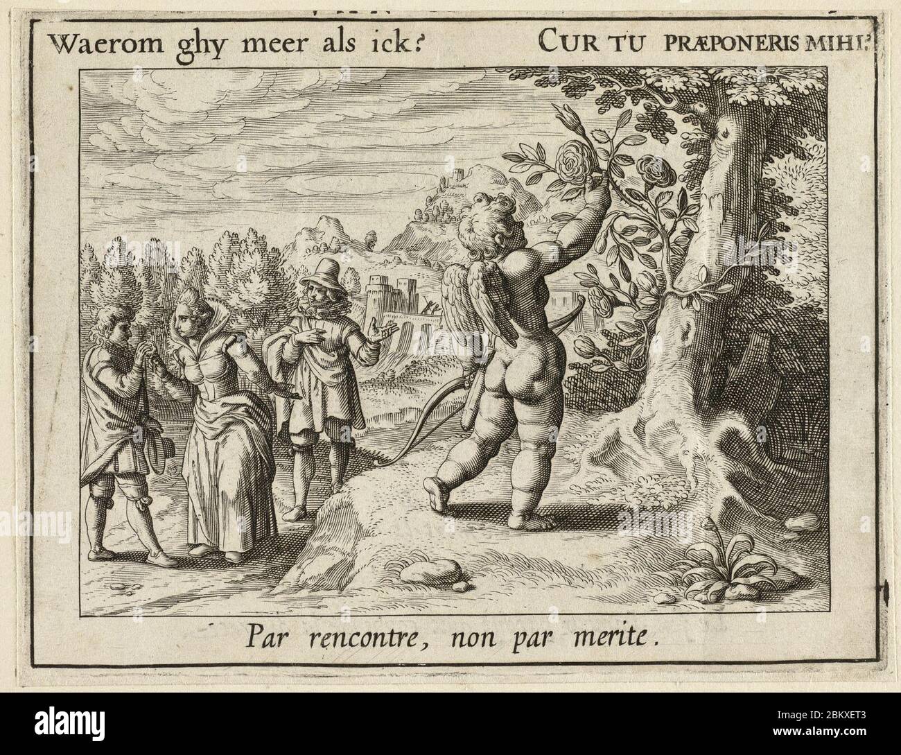 Illustratie uit P.C. Hooft Emblemata amatoria Stock Photo - Alamy