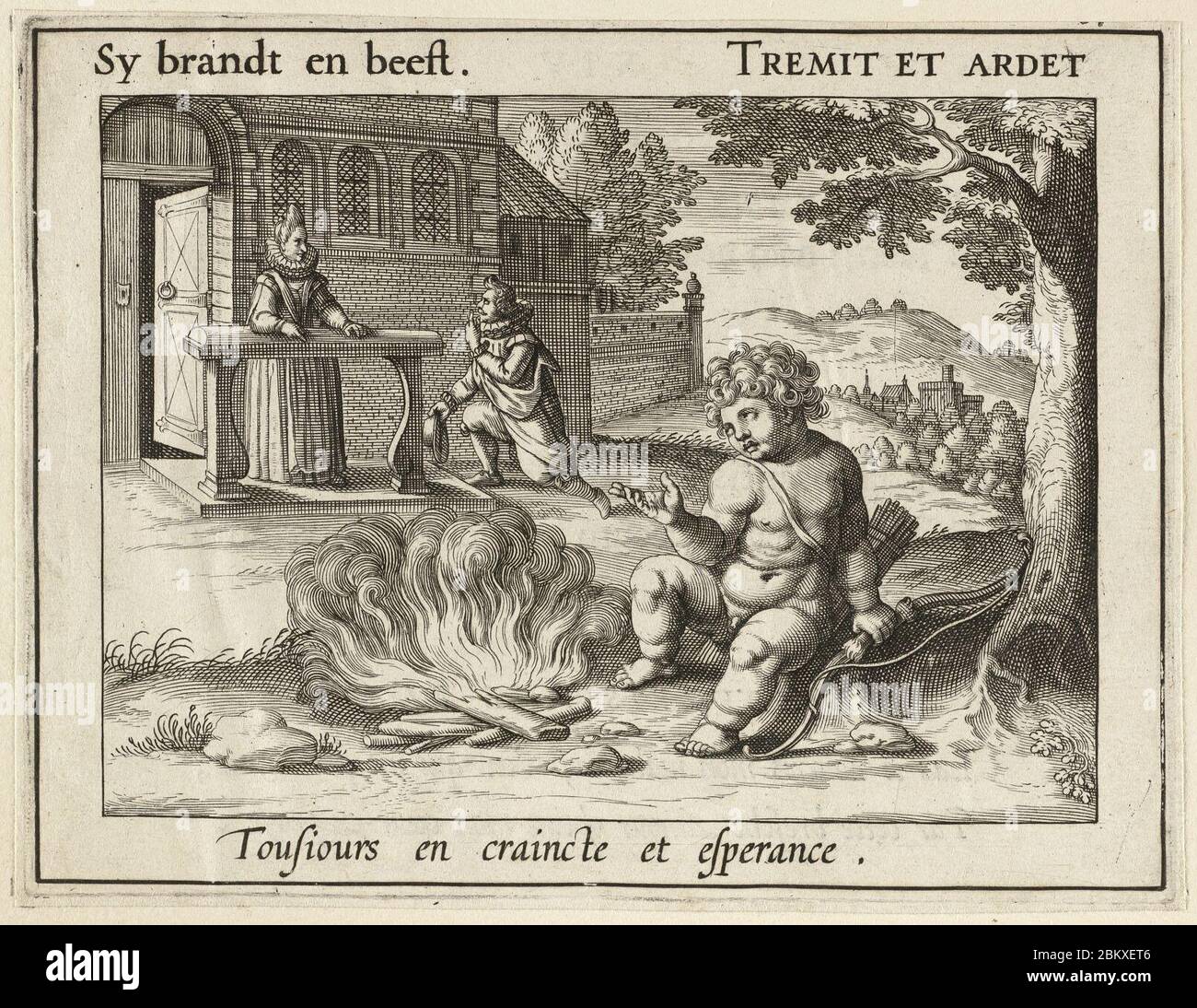 Illustratie uit P.C. Hooft Emblemata amatoria Stock Photo - Alamy