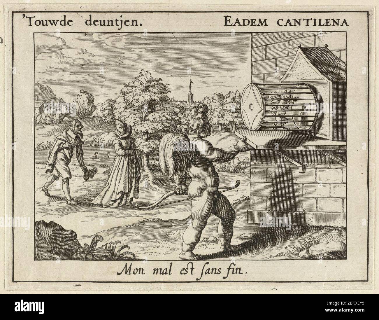 Illustratie uit P.C. Hooft Emblemata amatoria Stock Photo - Alamy