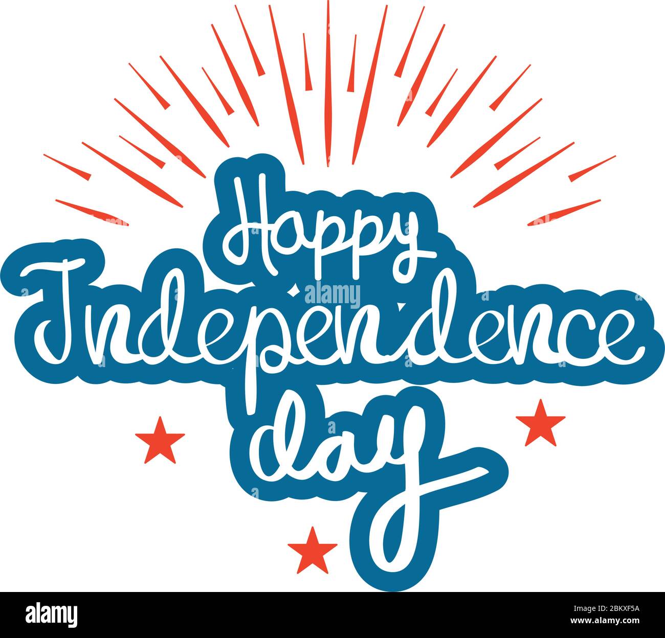 United Stated independence day concept, July 4th typographic design ...