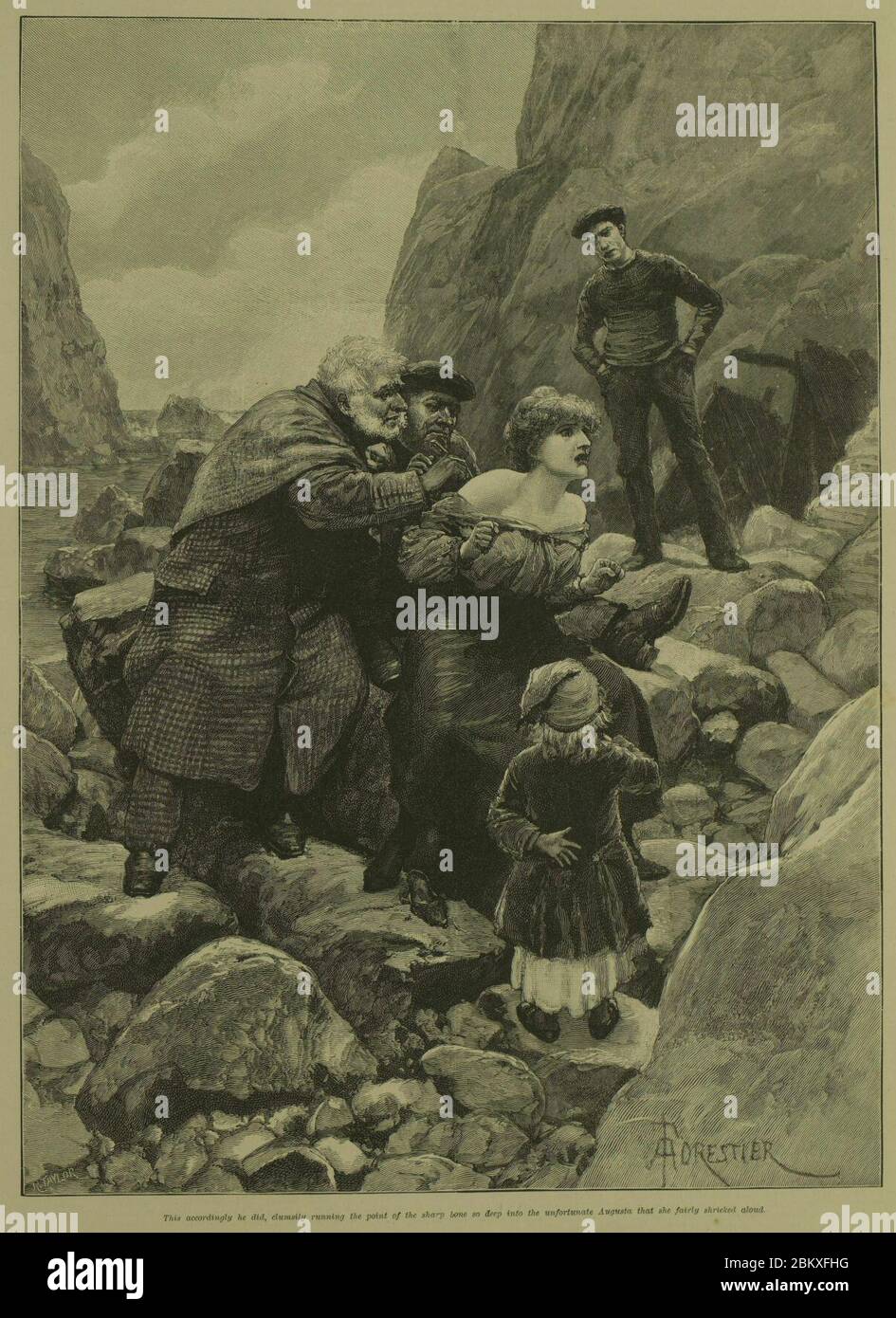 Illustration by A Forestier, from ‘Mr. Meeson's Will‘, ILN, 1888 Stock ...