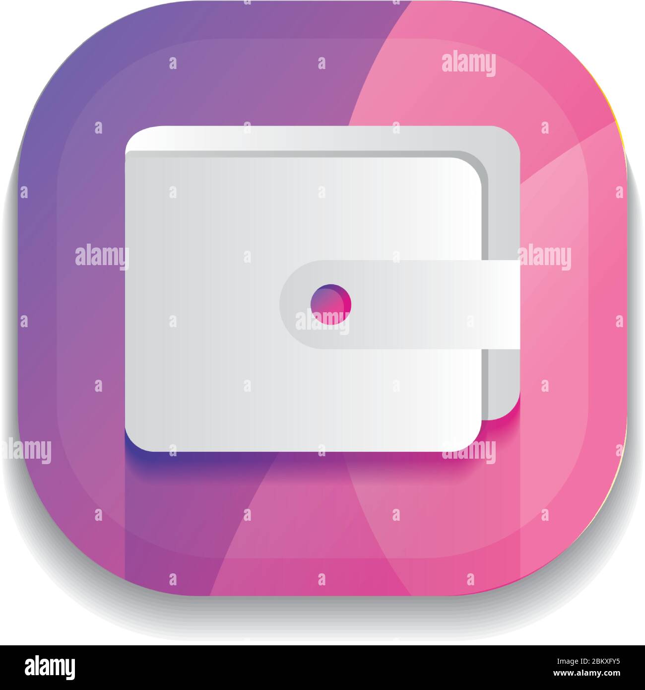 mobile app buttons concept, wallet icon over white background, detailed ...