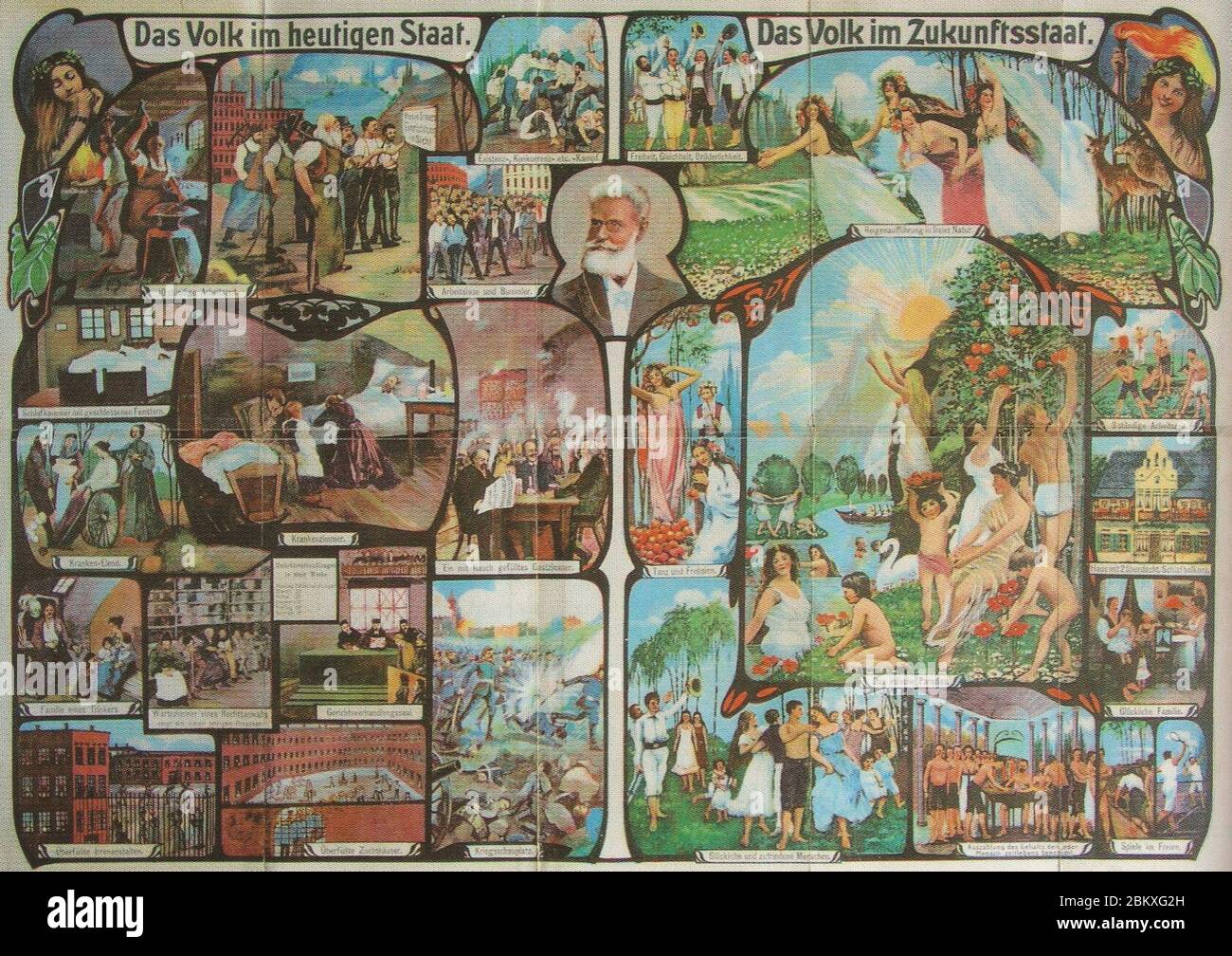 Illustration Das Volk im Zukunftsstaat 1904 001 Stock Photo - Alamy