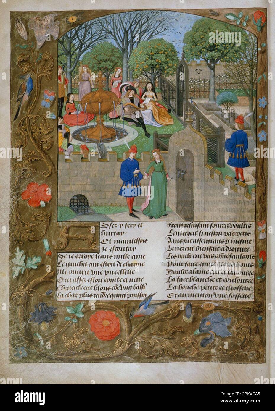 Illustration for ‘Roman de la Rose‘ Stock Photo - Alamy