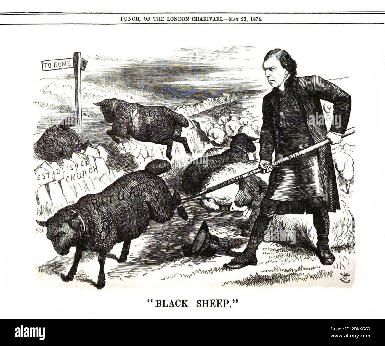 Illustration from Punch Magazine Stock Photo - Alamy