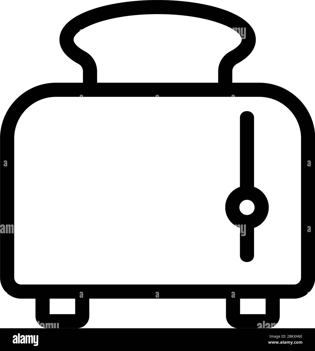 toaster with finished product icon vector outline illustration Stock ...