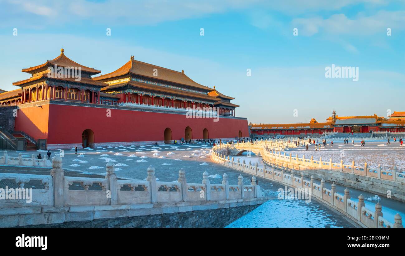 Beijing, China - Jan 9 2020: Wumen (Meridian Gate) of the Forbidden ...
