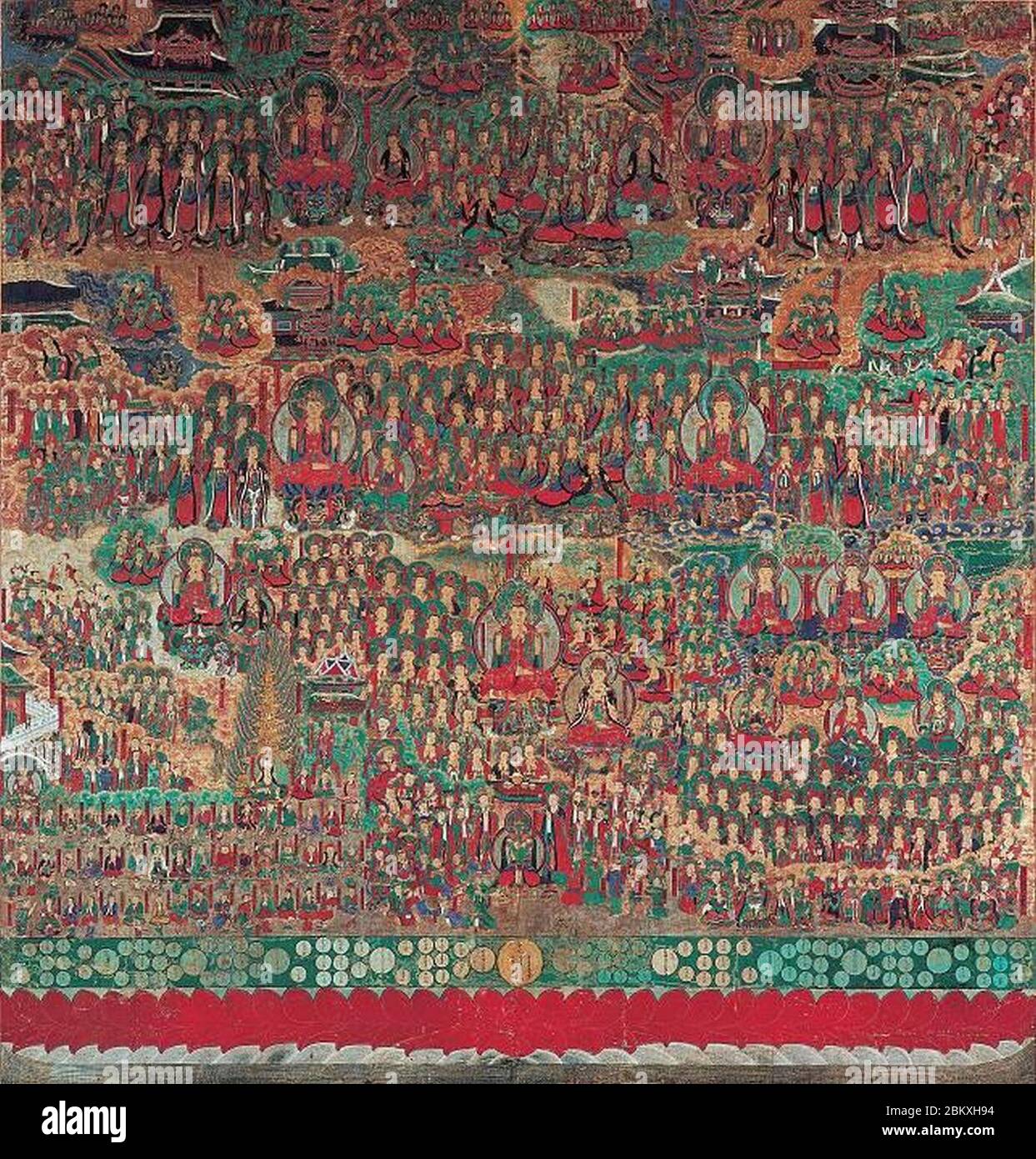 Illustration of the Avatamsaka Sutra at Songgwangsa temple in Suncheon ...