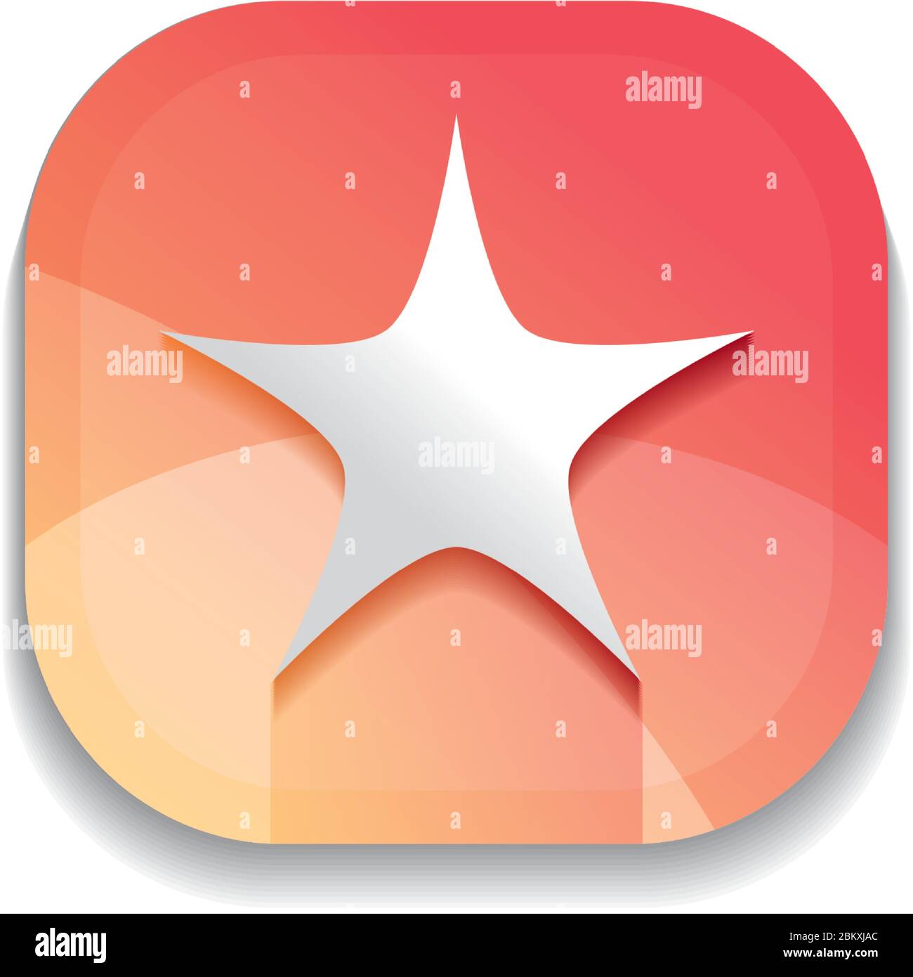 mobile app buttons concept, star icon, detailed design Stock Vector ...