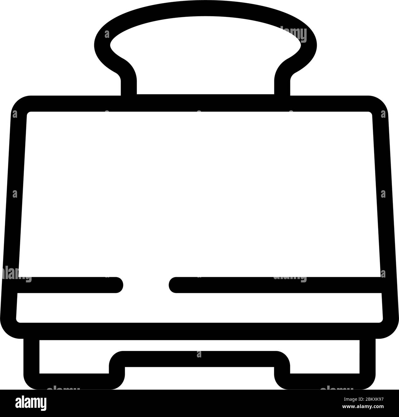 ready bread toast in toaster icon vector outline illustration Stock ...