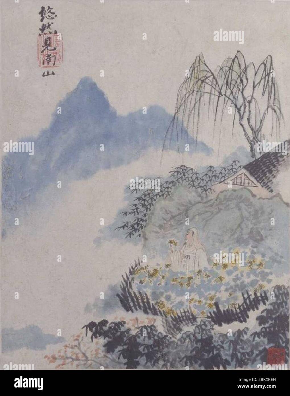 Illustrations in the Spirit of Tao Yuanming's Poems 02 Stock Photo - Alamy