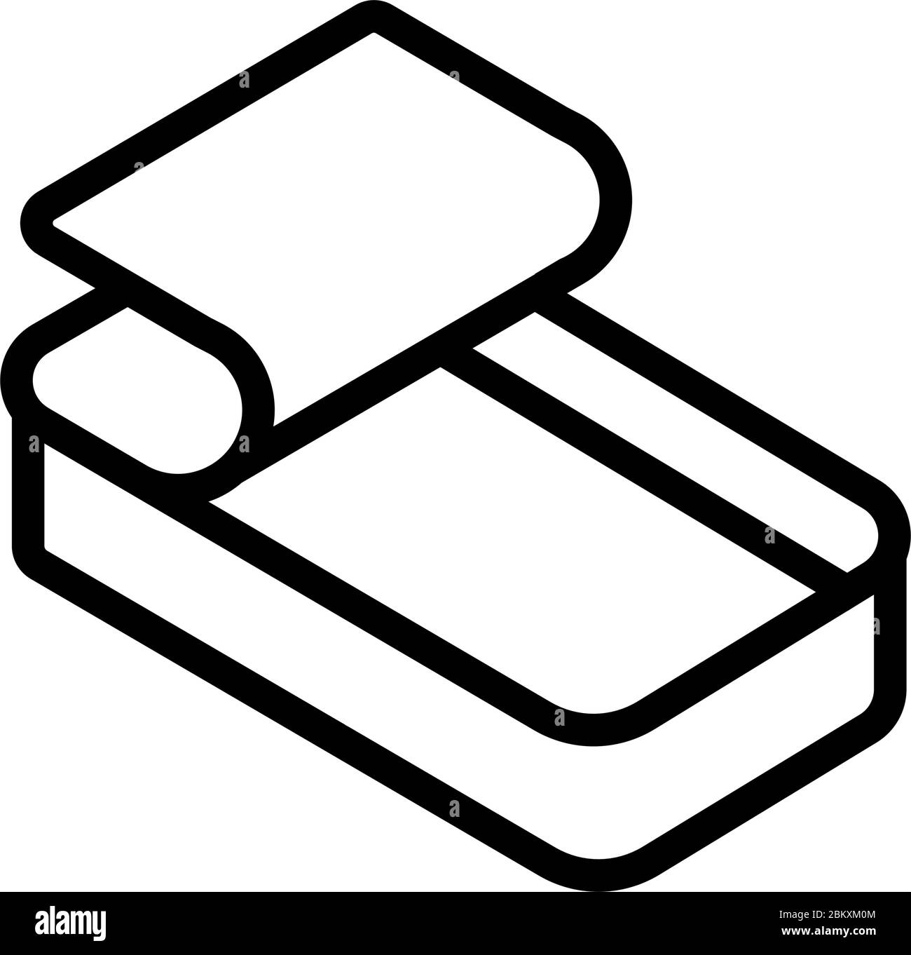 open tin can square icon vector outline illustration Stock Vector Image ...