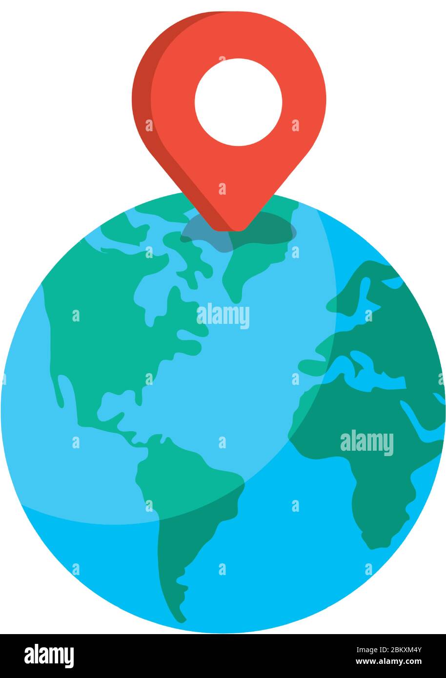 world planet earth with pin location Stock Vector Image & Art - Alamy