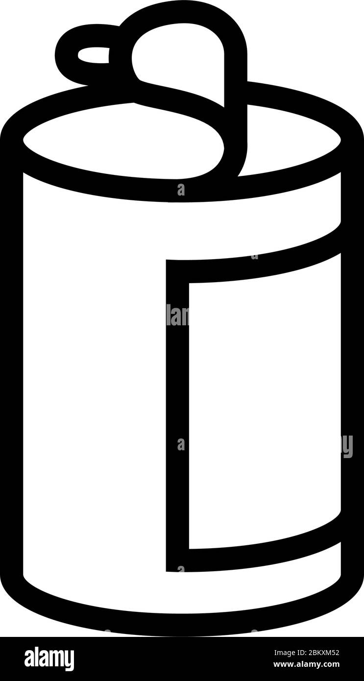 opener cylindrical copper can icon vector outline illustration Stock ...