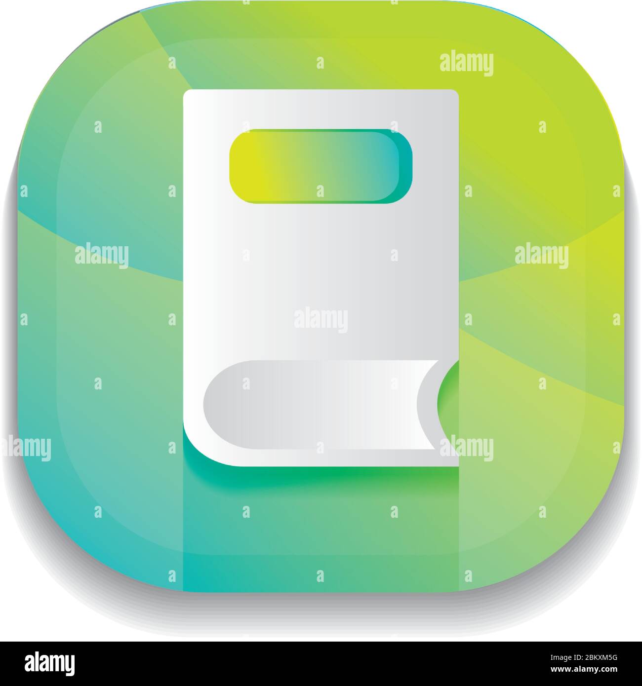 mobile app buttons concept, book icon over white background, detailed ...
