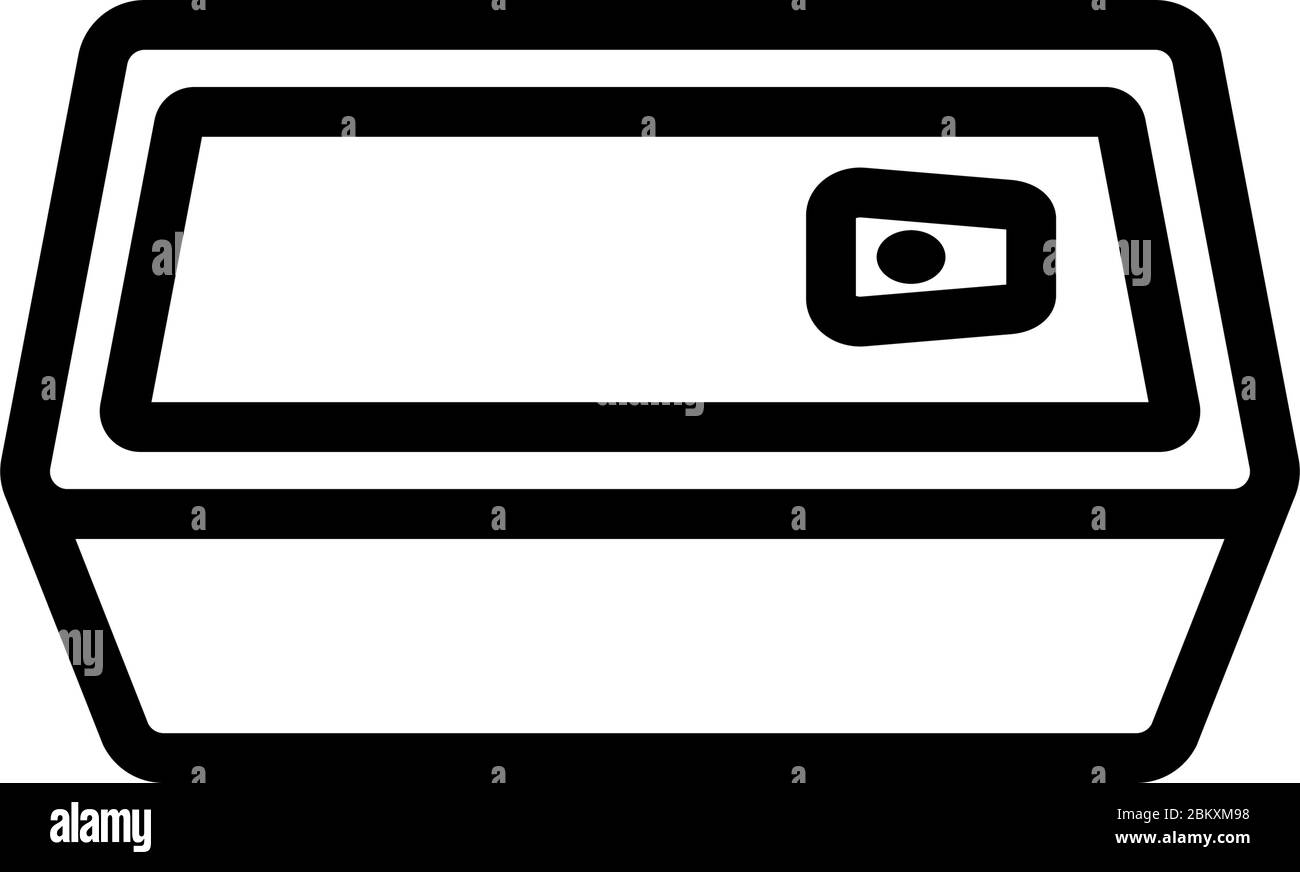 square tin ship icon vector outline illustration Stock Vector Image ...