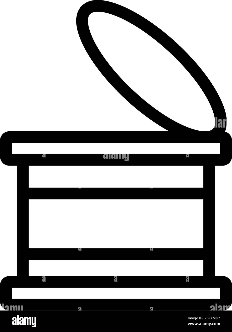 open stainless can icon vector outline illustration Stock Vector Image ...