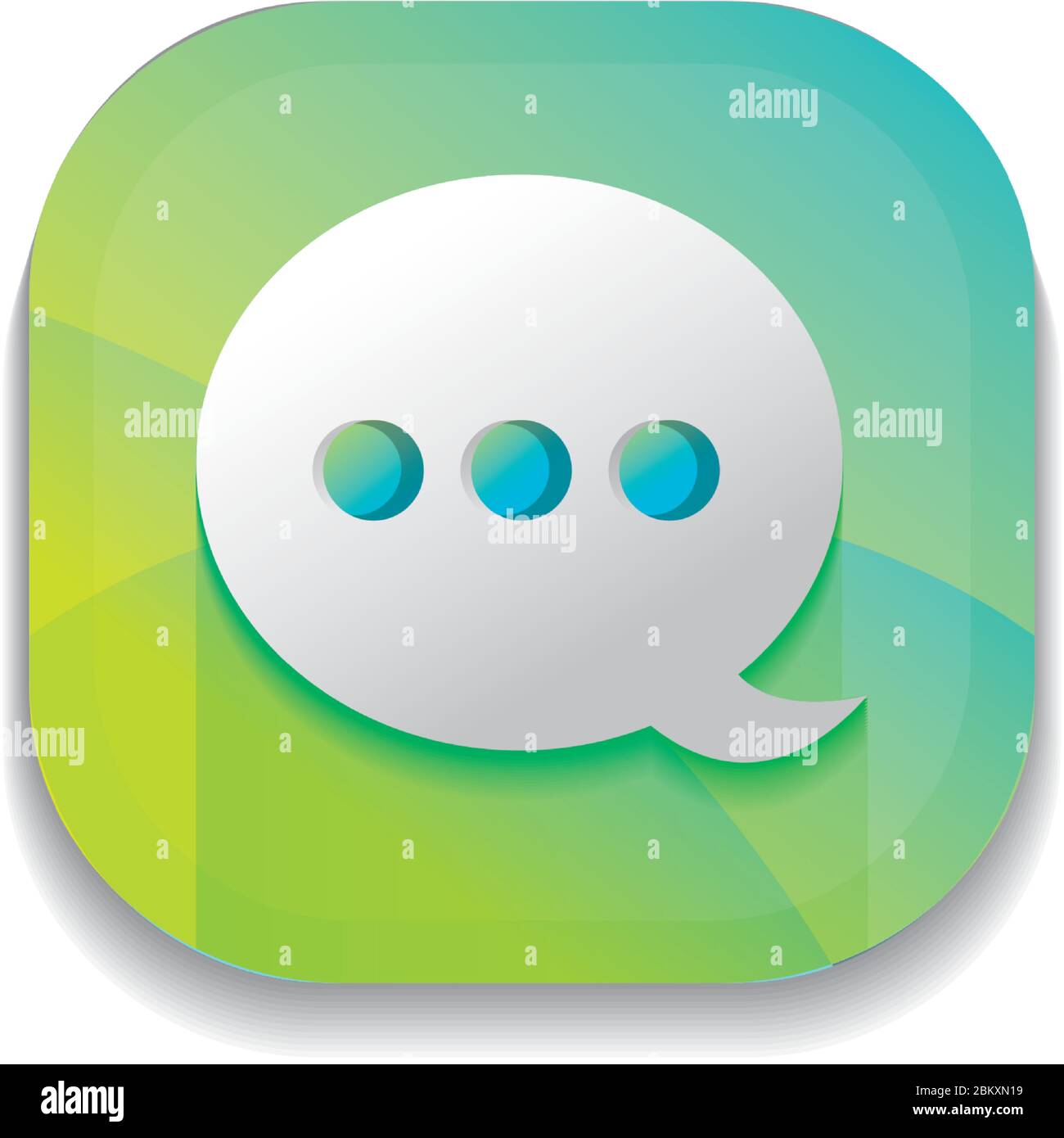 mobile app buttons concept, messages symbol, speech bubble icon over ...
