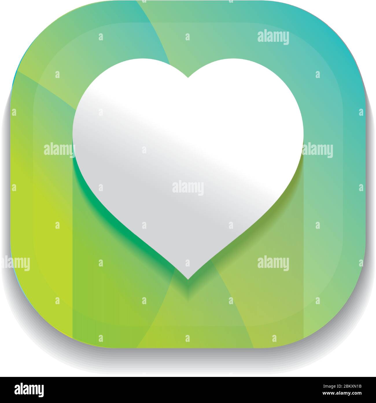 mobile app buttons concept, heart icon over white background, detailed ...