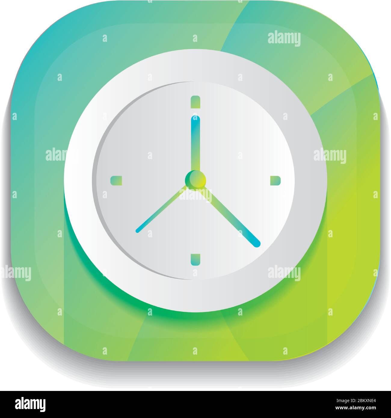 mobile app buttons concept, clock icon over white background, detailed ...