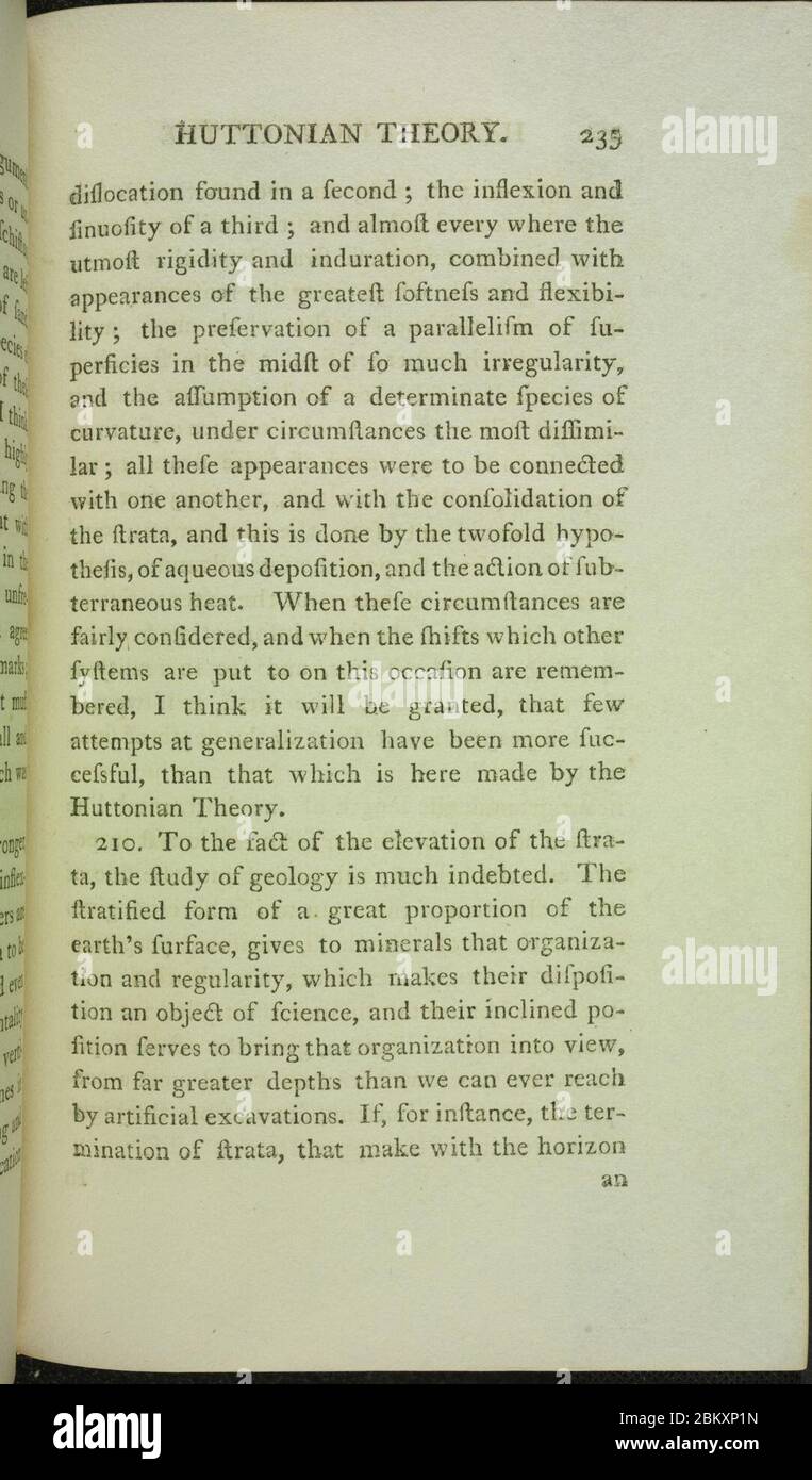 Illustrations of the Huttonian theory of the earth (Page 235 Stock ...