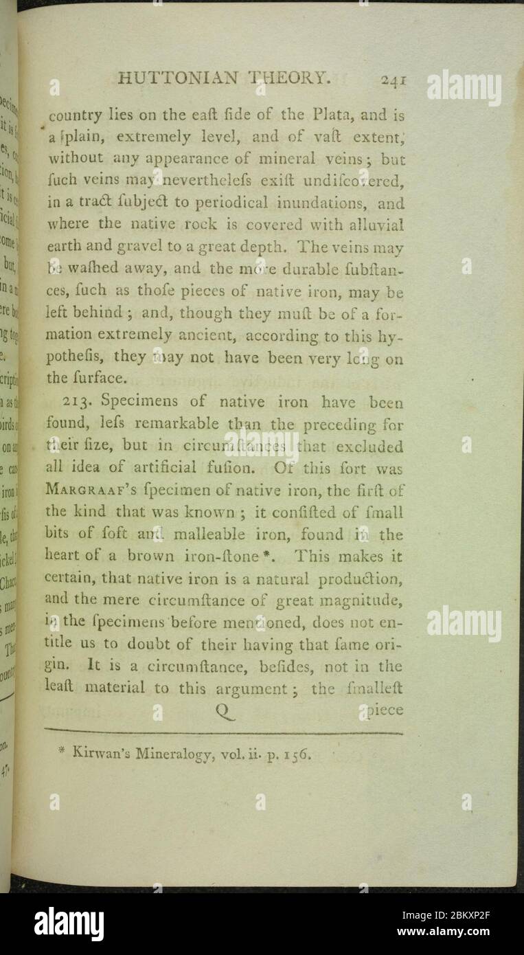 Illustrations of the Huttonian theory of the earth (Page 241 Stock ...