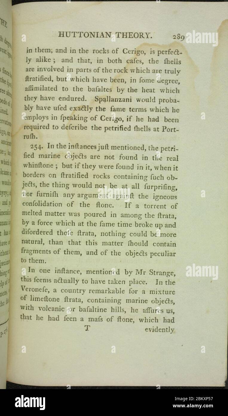 Illustrations of the Huttonian theory of the earth (Page 289 Stock ...