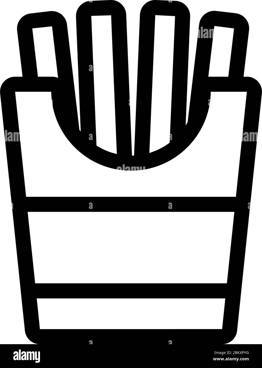 potato fries icon vector outline illustration Stock Vector Image & Art ...