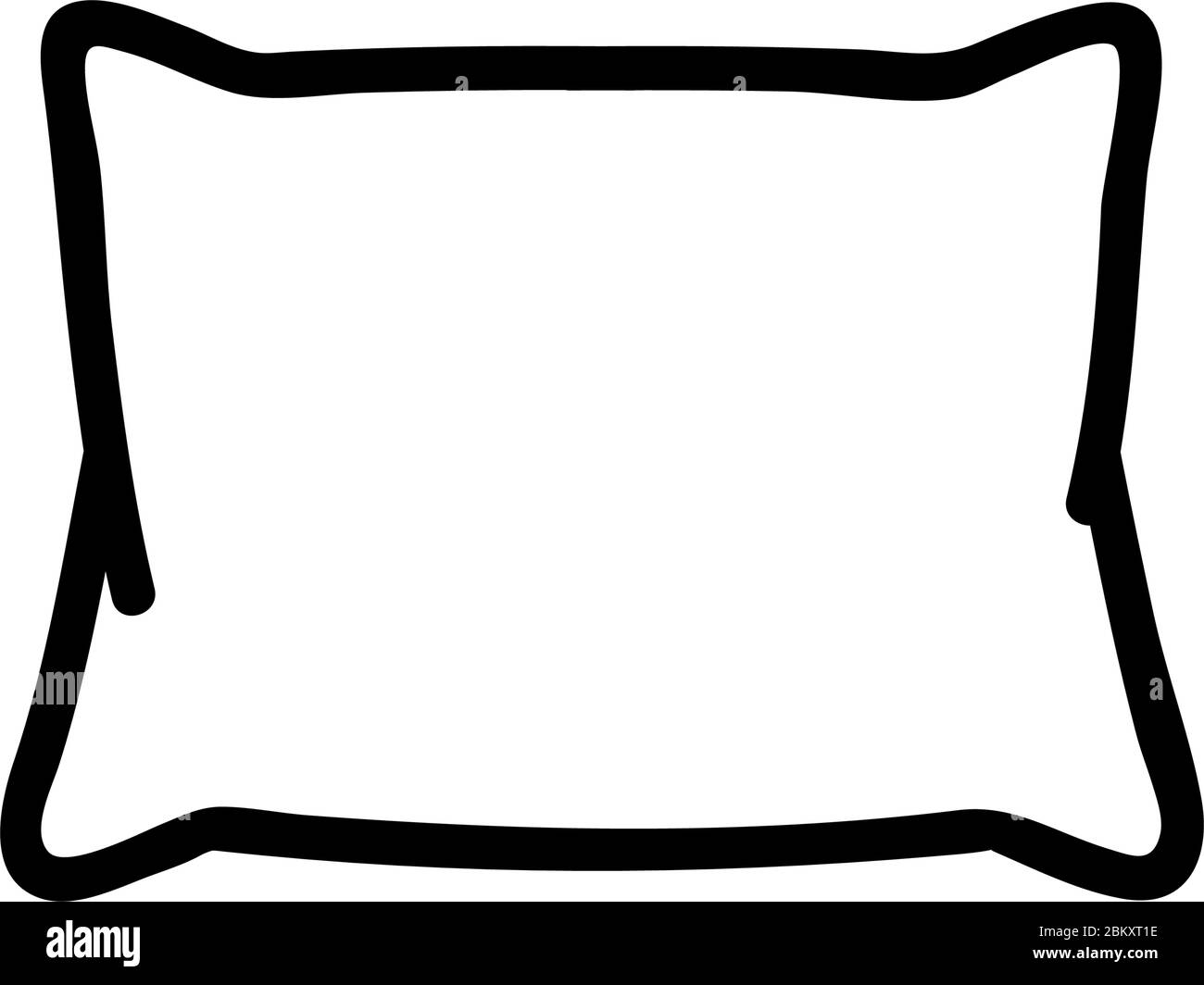 sleeping pillows icon vector outline illustration Stock Vector Image ...