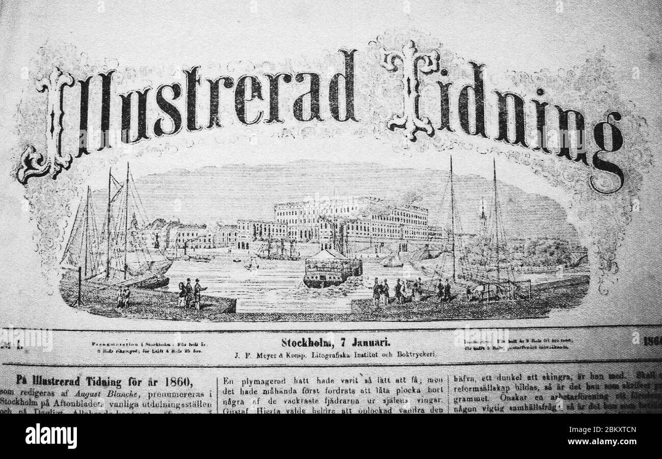 Illustrerad Tidning, 7 januari 1860 Stock Photo - Alamy