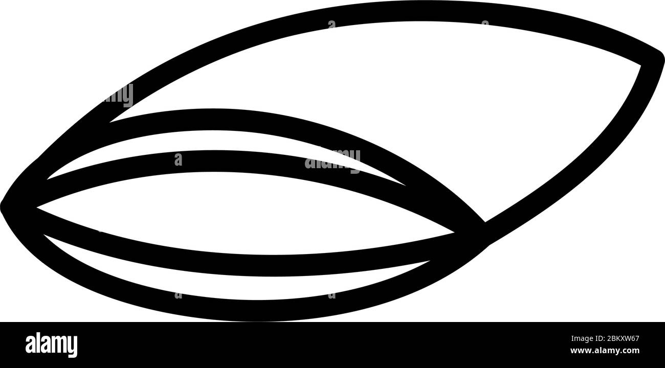 open pillow in pillowcase icon vector outline illustration Stock Vector ...