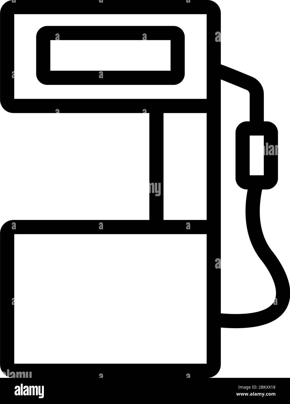 fuel dispenser control system icon vector outline illustration Stock ...