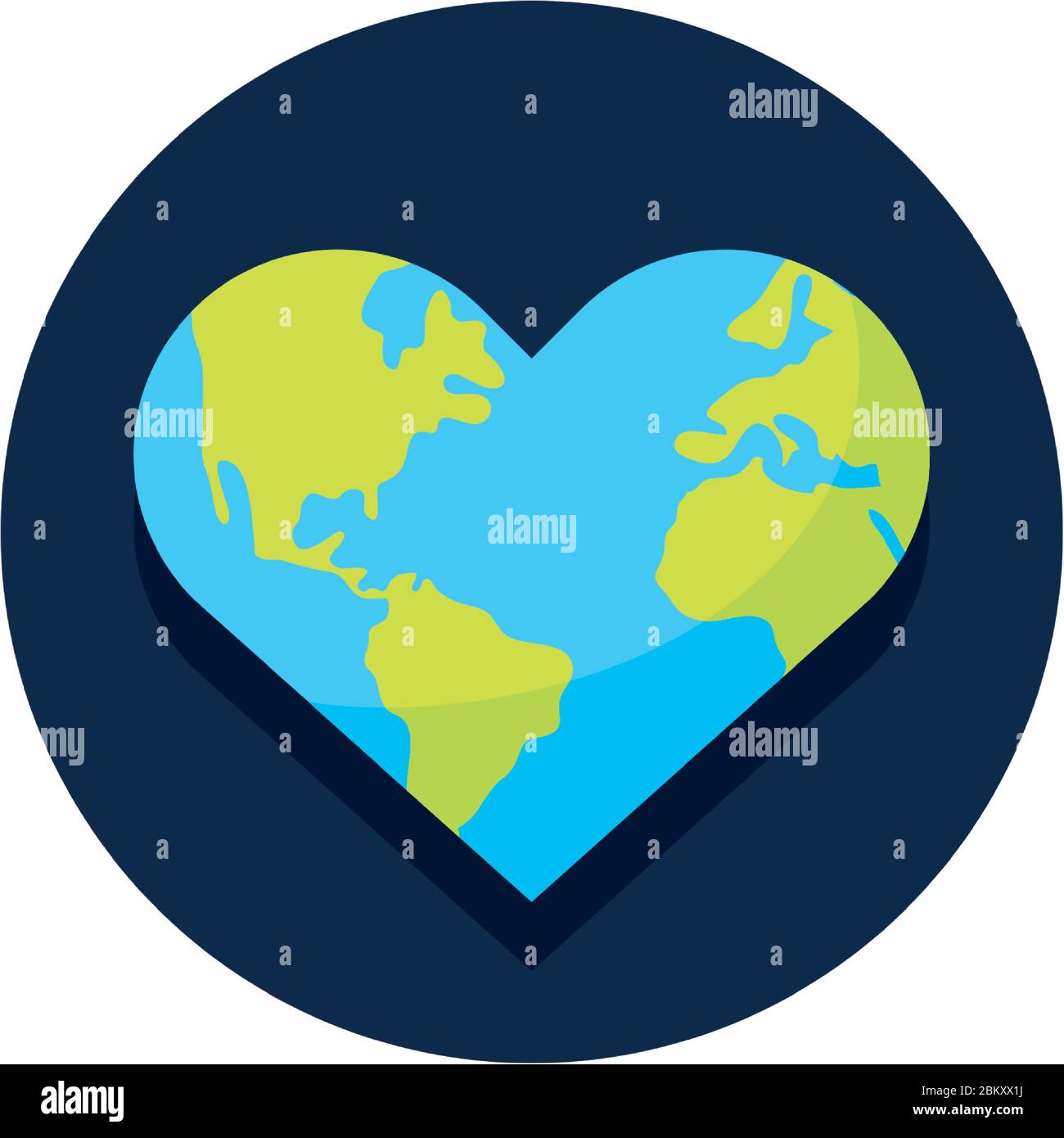 world planet earth with heart shape Stock Vector Image & Art - Alamy