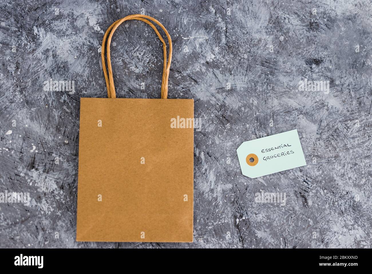 food shopping and home delivery of groceries concept, market bag with ...