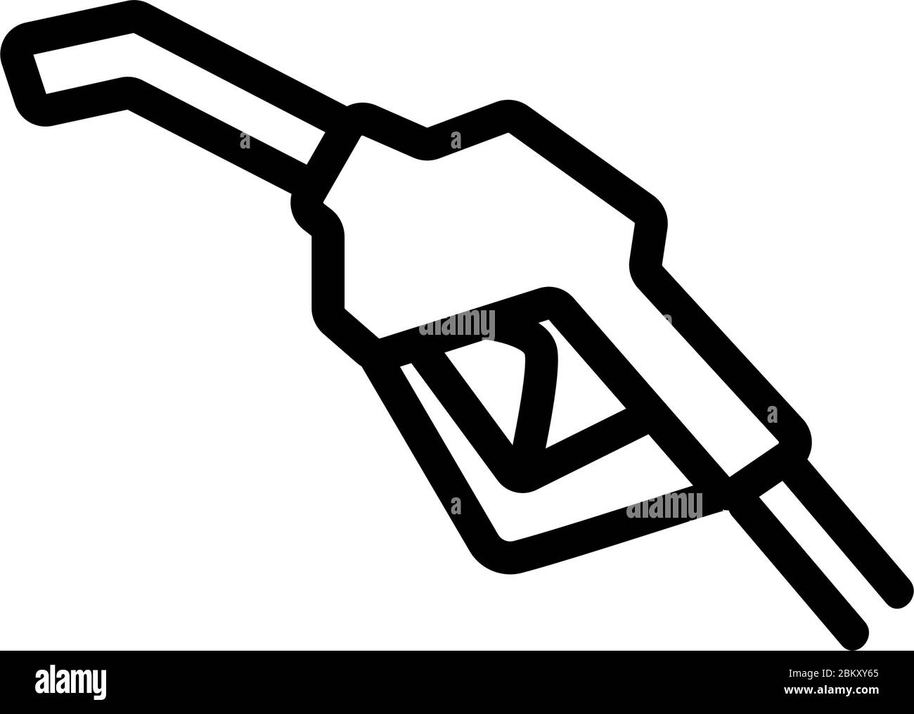 refueling gun with lever icon vector outline illustration Stock Vector ...
