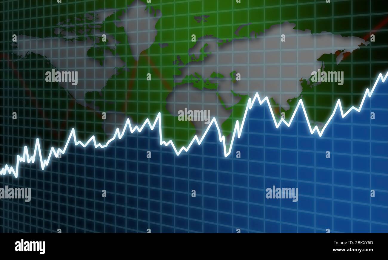 Business graph chart of stock market, 3d rendering Stock Photo - Alamy