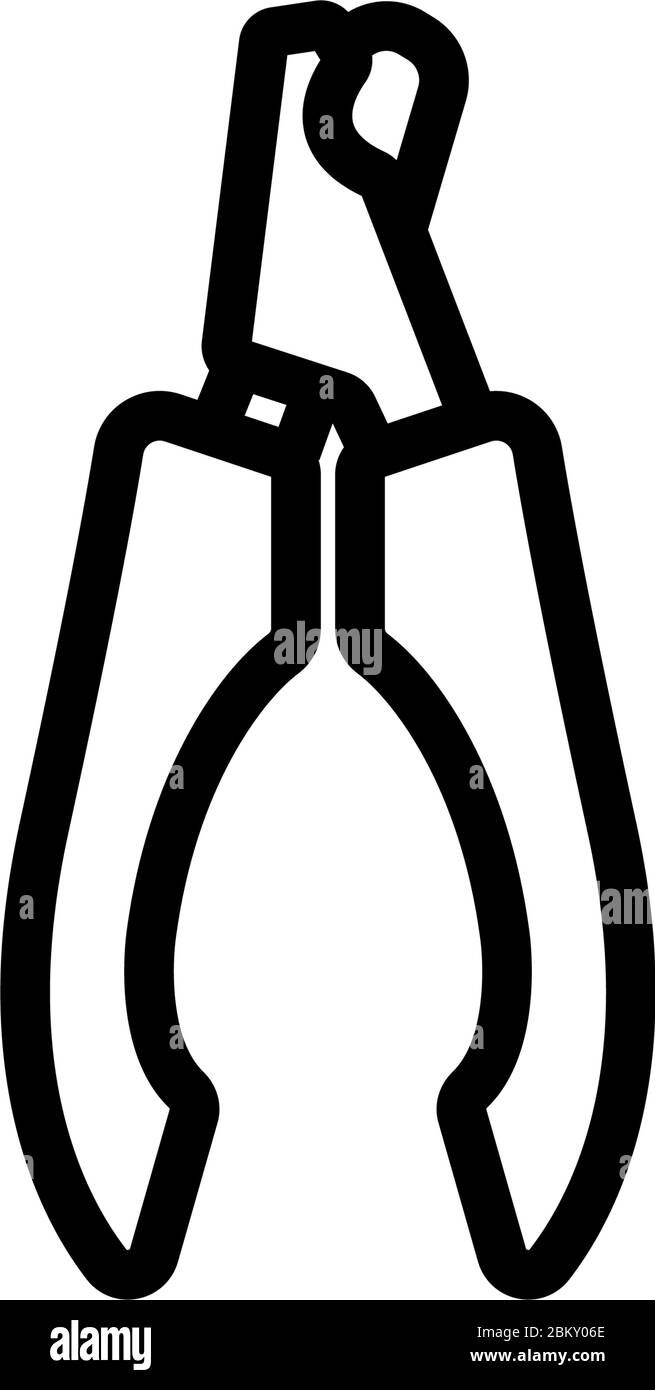 large nippers with handle icon vector outline illustration Stock Vector ...
