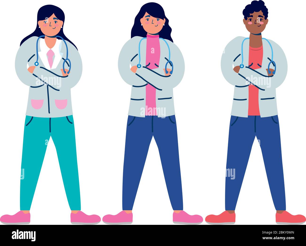 group of doctors staff avatars characters Stock Vector Image & Art - Alamy