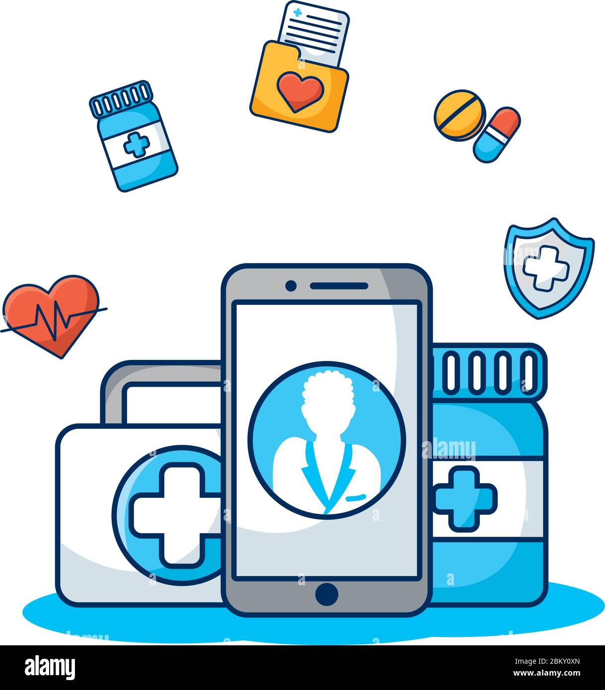 smartphone with drugs and medical icons Stock Vector Image & Art - Alamy