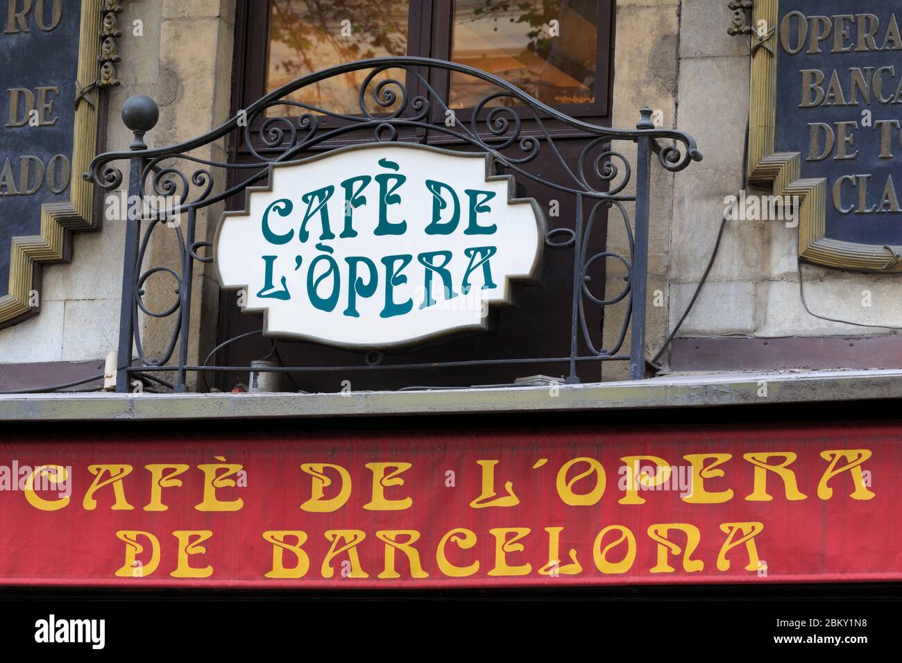 Cafe De L'Opera, La Rambla, Barcelona, Catalonia, Spain, Europe Stock ...