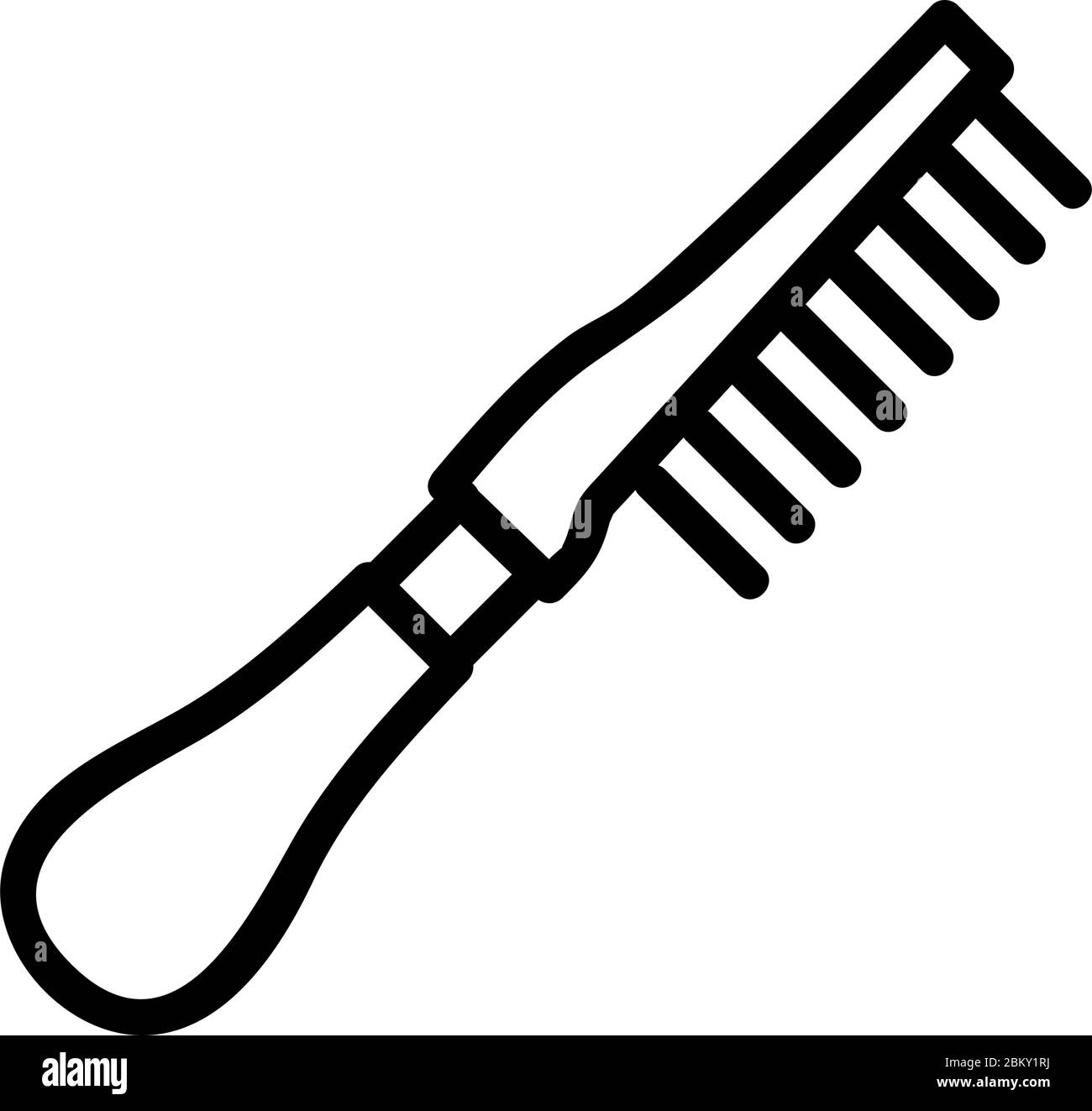 comb for combing fleas icon vector outline illustration Stock Vector ...