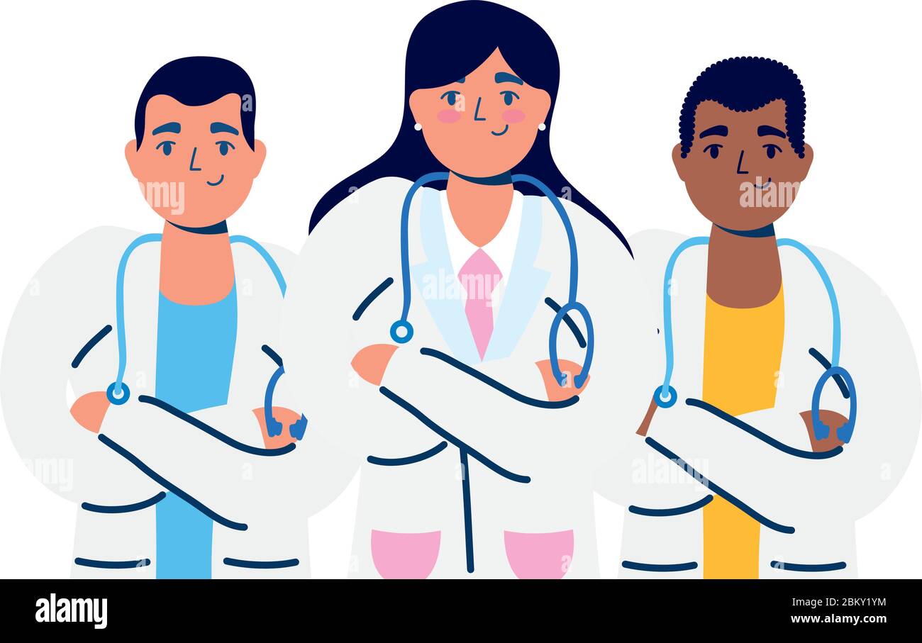 group of doctors staff avatars characters Stock Vector Image & Art - Alamy