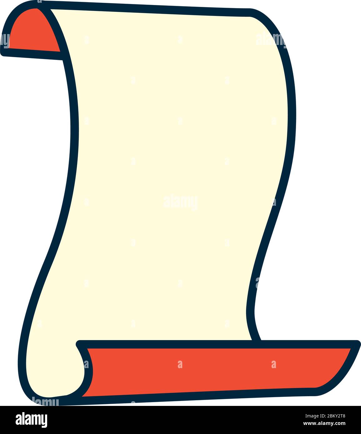 blank parchment icon over white background, line and fill style, vector ...
