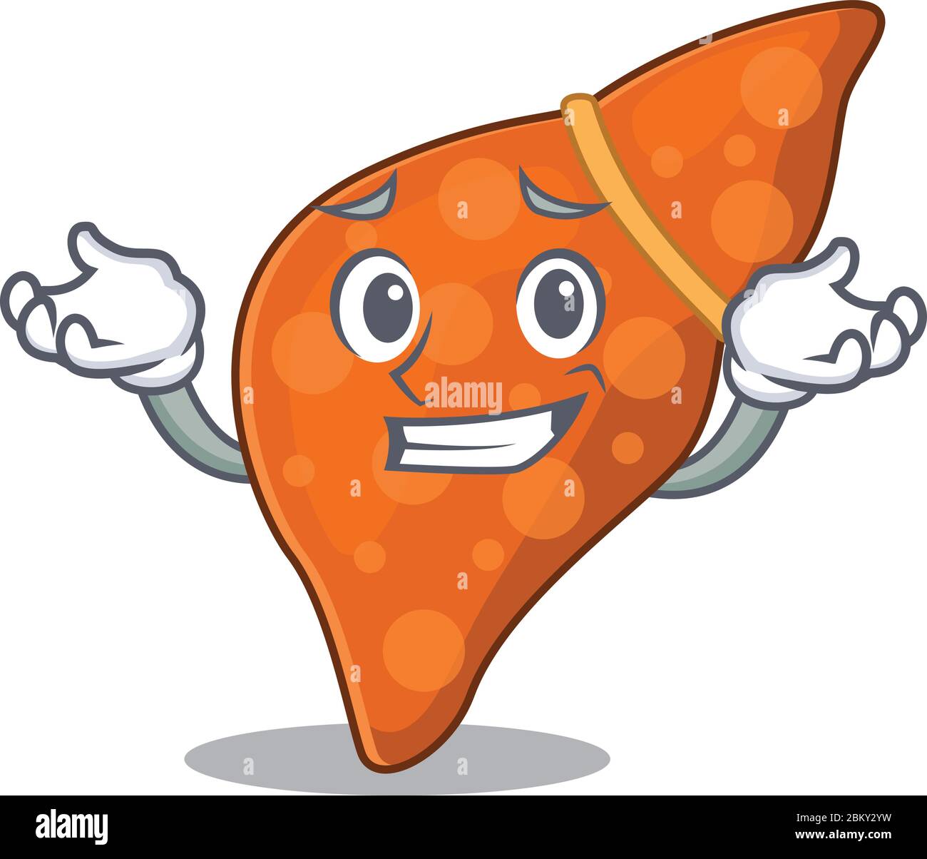 A picture of grinning human hepatic liver cartoon design concept Stock ...
