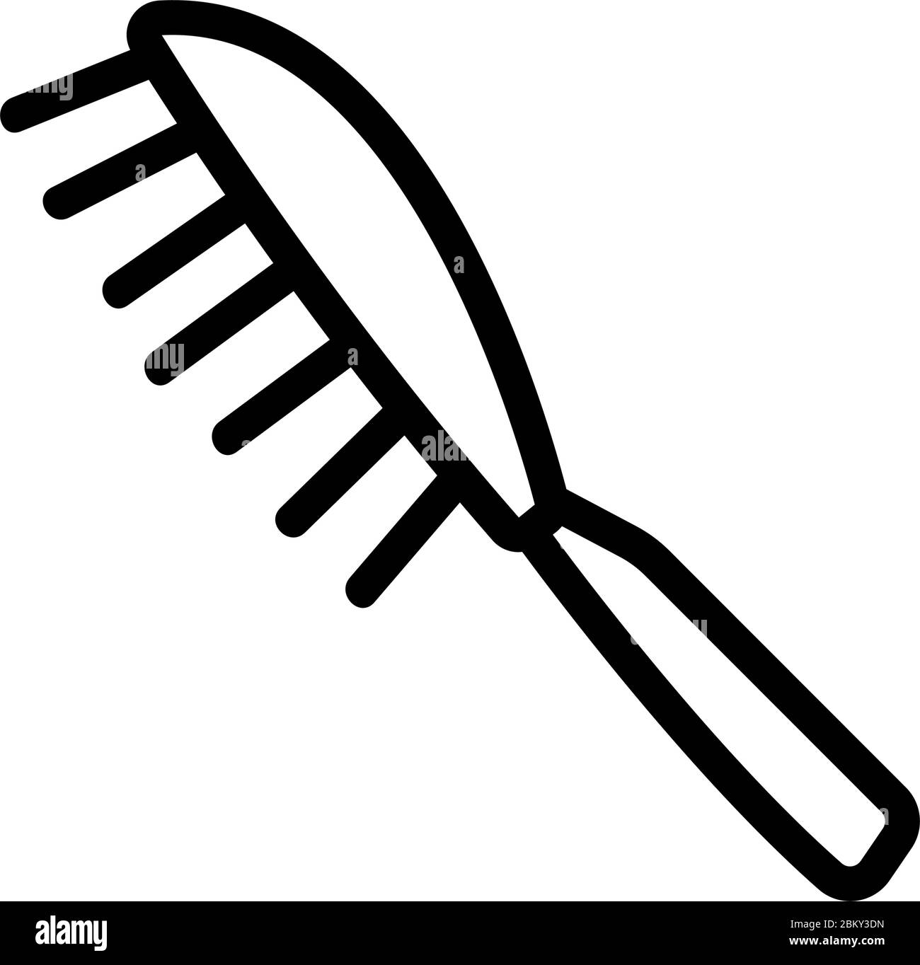 plain wood comb icon vector outline illustration Stock Vector Image ...