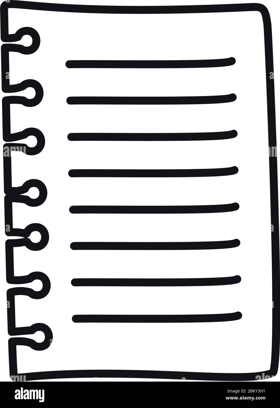 striped page over white background, line style, vector illustration ...