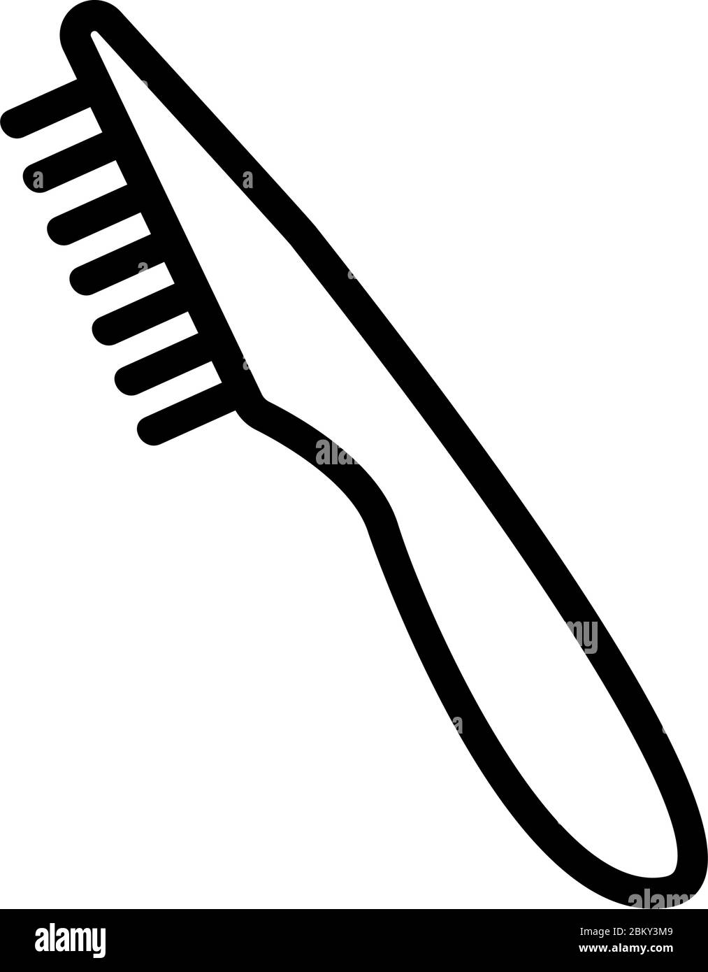 comb with handle icon vector outline illustration Stock Vector Image ...