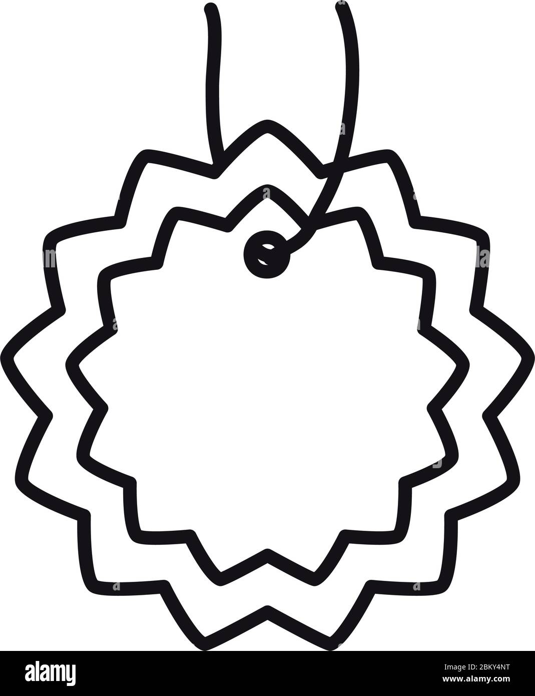 seal icon over white background, line style, vector illustration Stock ...