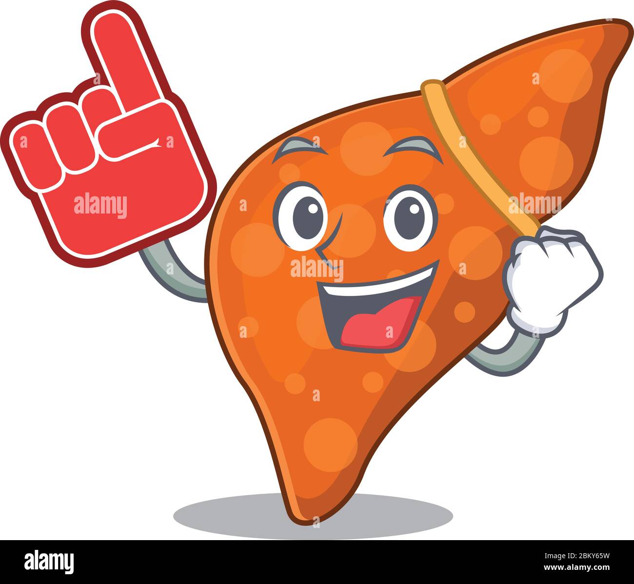 Human hepatic liver presented in cartoon character design with Foam ...